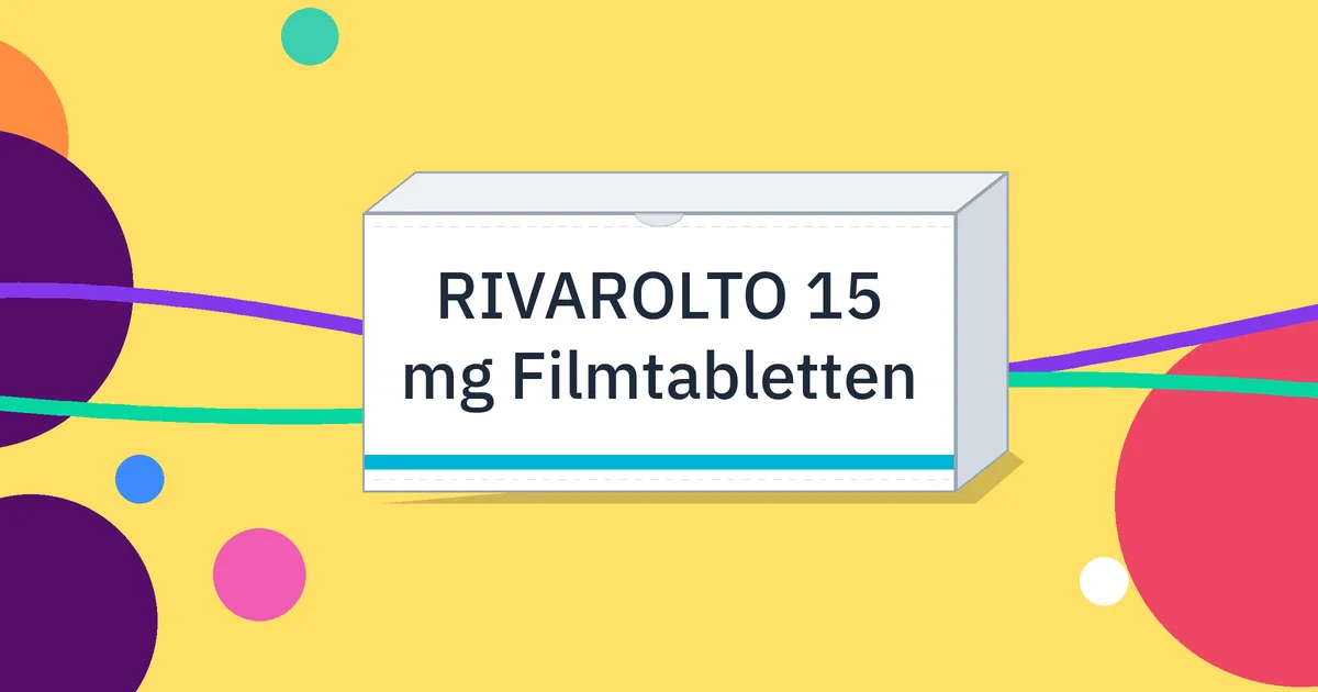 Symbolbild: Packung mit der Aufschrift RIVAROLTO 15 mg Filmtabletten (PZN 19205696) – Verfügbarkeit und Bezug in Apotheken in Frankfurt am Main