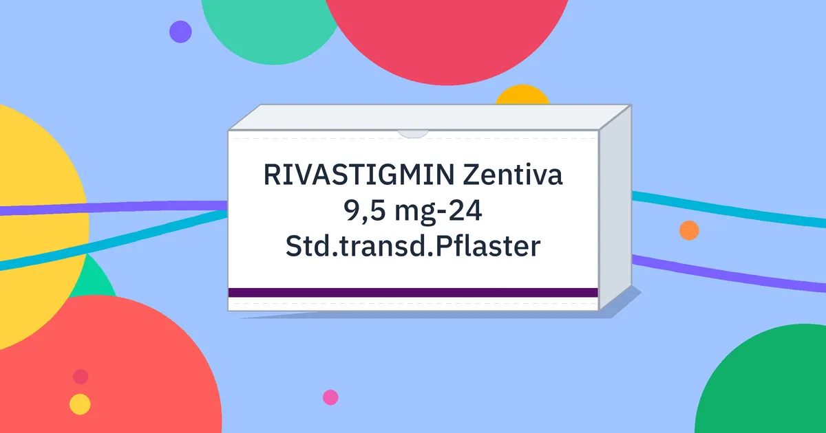 Symbolbild: Packung mit der Aufschrift RIVASTIGMIN Zentiva 9,5 mg-24 Std.transd.Pflaster (PZN 18850236) – Verfügbarkeit und Bezug in Apotheken in Frankfurt am Main