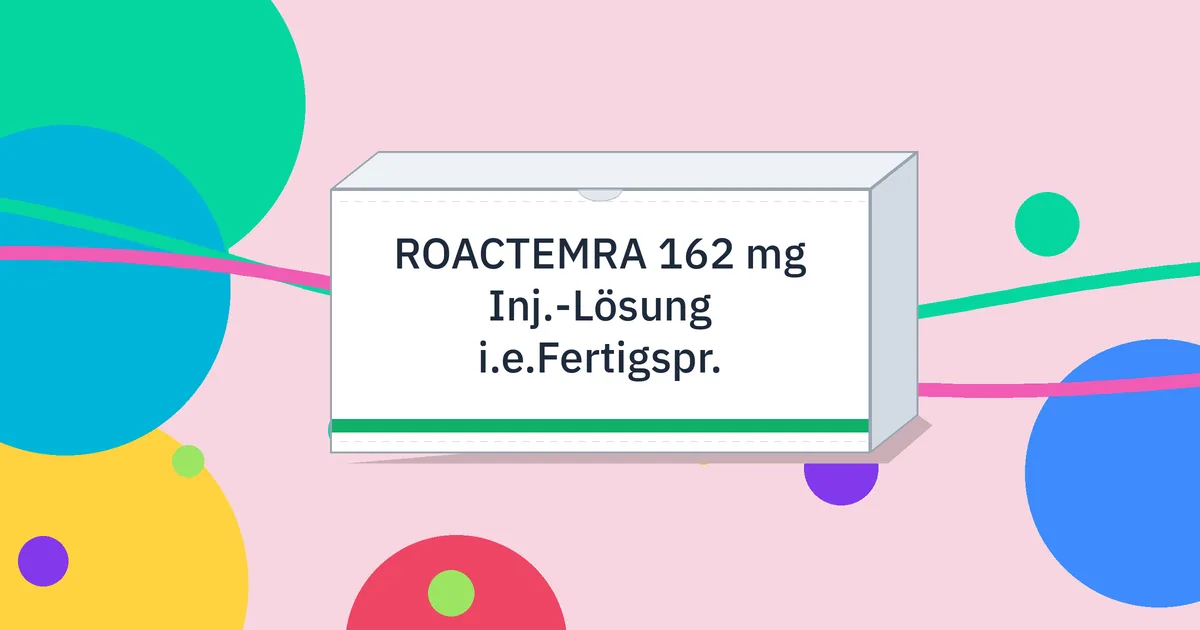 Symbolbild: Packung mit der Aufschrift ROACTEMRA 162 mg Inj.-Lösung i.e.Fertigspr. (PZN 02752980) – Verfügbarkeit und Bezug in Apotheken in Frankfurt am Main