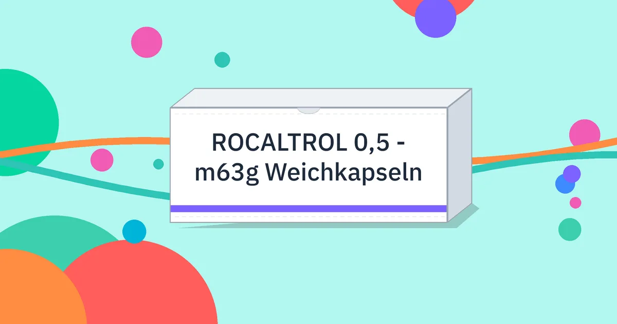 Symbolbild: Packung mit der Aufschrift ROCALTROL 0,5 -m63g Weichkapseln (PZN 07463306) – Verfügbarkeit und Bezug in Apotheken in Frankfurt am Main