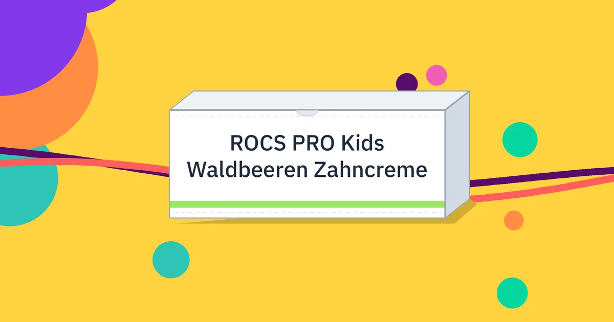 Symbolbild: Packung mit der Aufschrift ROCS PRO Kids Waldbeeren Zahncreme (PZN 13517041) – Verfügbarkeit und Bezug in Apotheken in Frankfurt am Main