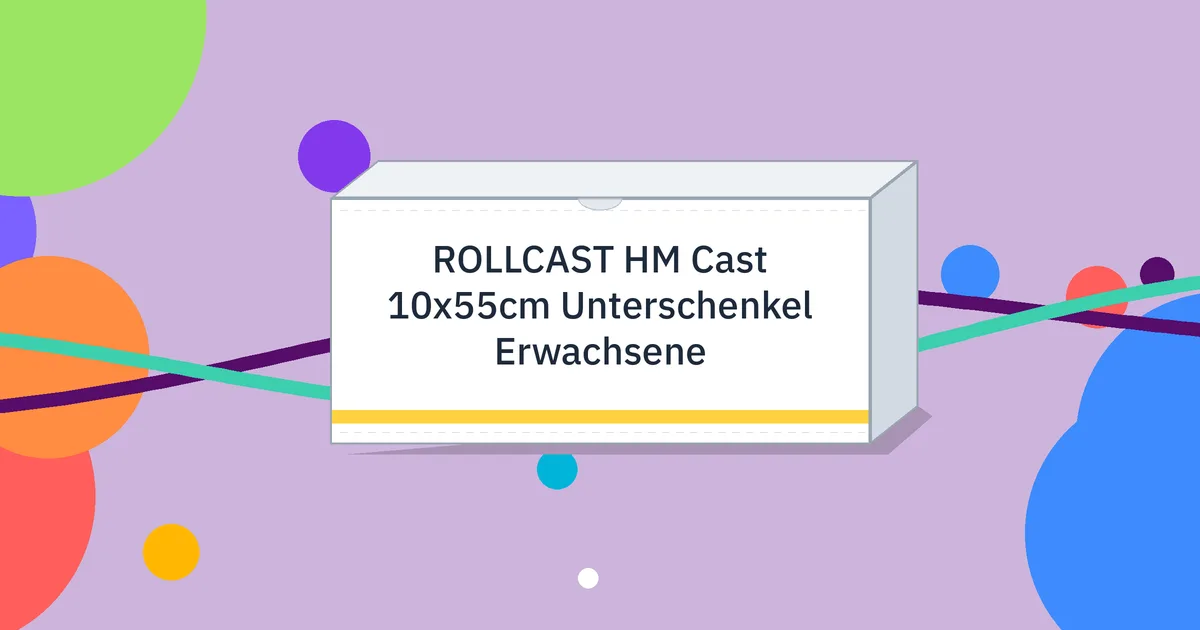 Symbolbild: Packung mit der Aufschrift ROLLCAST HM Cast 10x55cm Unterschenkel Erwachsene (PZN 17302277) – Verfügbarkeit und Bezug in Apotheken in Frankfurt am Main