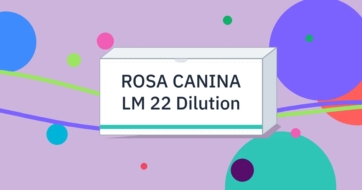 Symbolbild: Packung mit der Aufschrift ROSA CANINA LM 22 Dilution (PZN 13055474) – Verfügbarkeit und Bezug in Apotheken in Frankfurt am Main