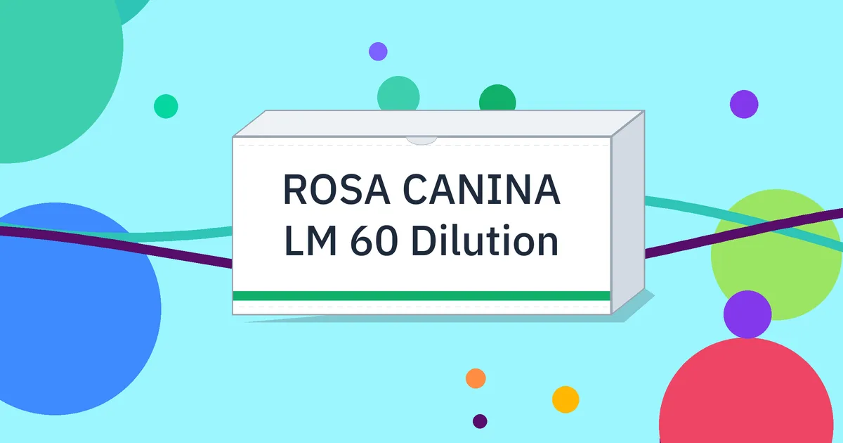 Symbolbild: Packung mit der Aufschrift ROSA CANINA LM 60 Dilution (PZN 13055600) – Verfügbarkeit und Bezug in Apotheken in Frankfurt am Main