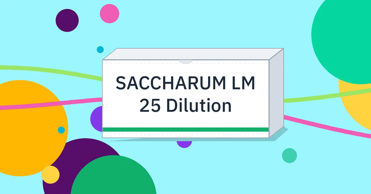 Symbolbild: Packung mit der Aufschrift SACCHARUM LM 25 Dilution (PZN 13176410) – Verfügbarkeit und Bezug in Apotheken in Frankfurt am Main