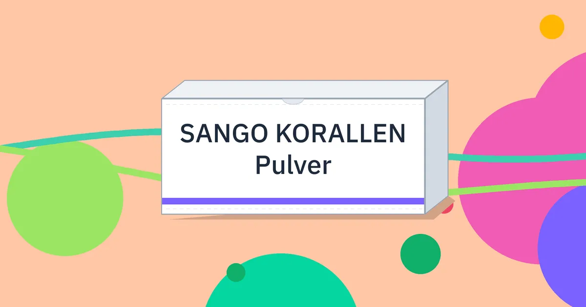Symbolbild: Packung mit der Aufschrift SANGO KORALLEN Pulver (PZN 06584870) – Verfügbarkeit und Bezug in Apotheken in Frankfurt am Main