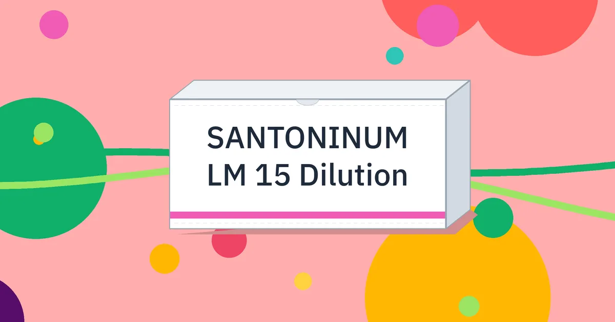 Symbolbild: Packung mit der Aufschrift SANTONINUM LM 15 Dilution (PZN 13685436) – Verfügbarkeit und Bezug in Apotheken in Frankfurt am Main