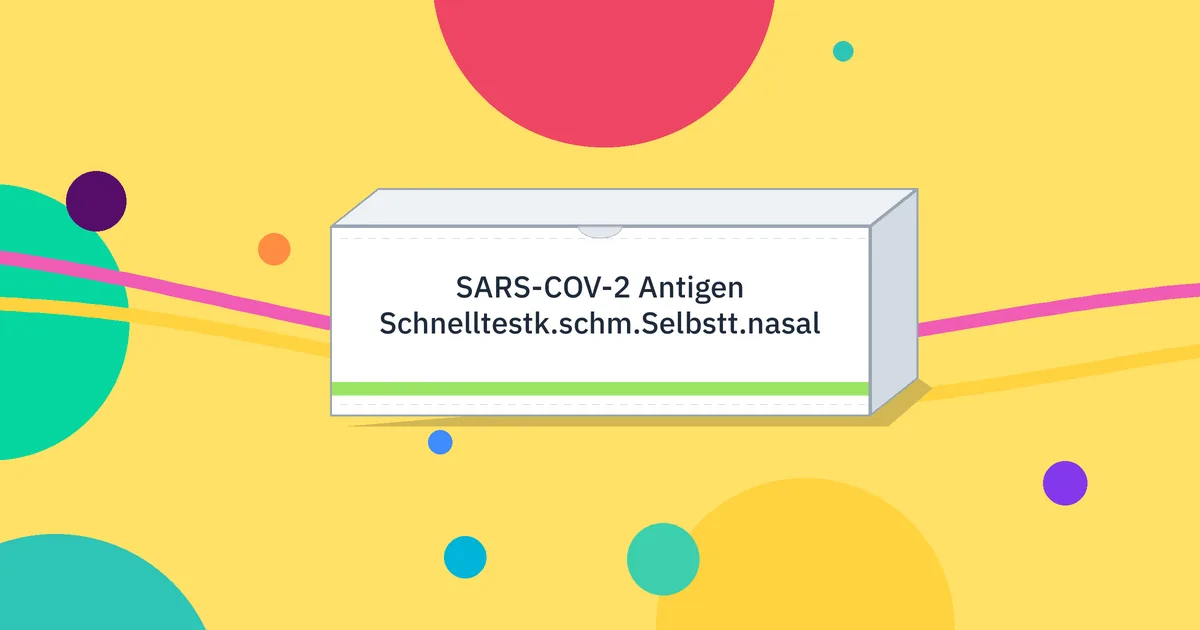 Symbolbild: Packung mit der Aufschrift SARS-COV-2 Antigen Schnelltestk.schm.Selbstt.nasal (PZN 18232030) – Verfügbarkeit und Bezug in Apotheken in Frankfurt am Main