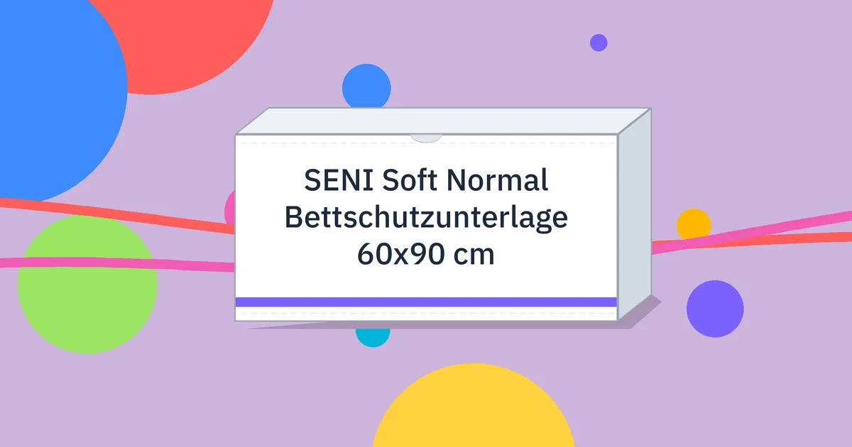 Symbolbild: Packung mit der Aufschrift SENI Soft Normal Bettschutzunterlage 60x90 cm (PZN 20024103) – Verfügbarkeit und Bezug in Apotheken in Frankfurt am Main