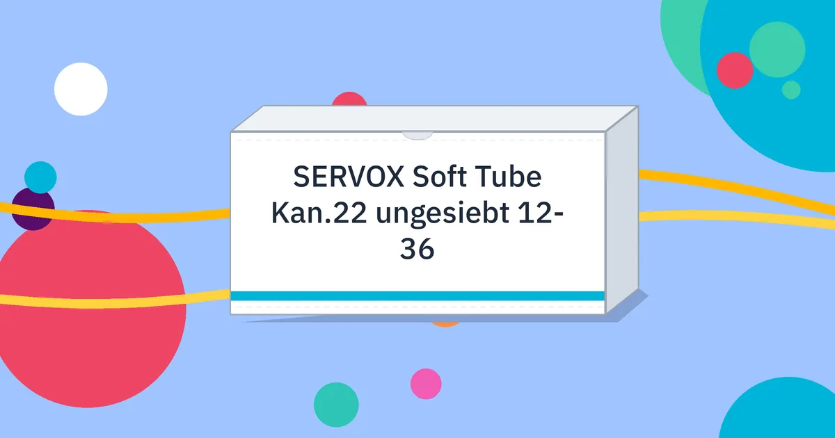Symbolbild: Packung mit der Aufschrift SERVOX Soft Tube Kan.22 ungesiebt 12-36 (PZN 07508753) – Verfügbarkeit und Bezug in Apotheken in Frankfurt am Main