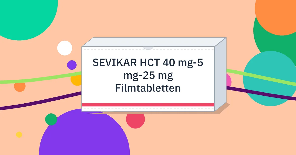 Symbolbild: Packung mit der Aufschrift SEVIKAR HCT 40 mg-5 mg-25 mg Filmtabletten (PZN 07379706) – Verfügbarkeit und Bezug in Apotheken in Frankfurt am Main