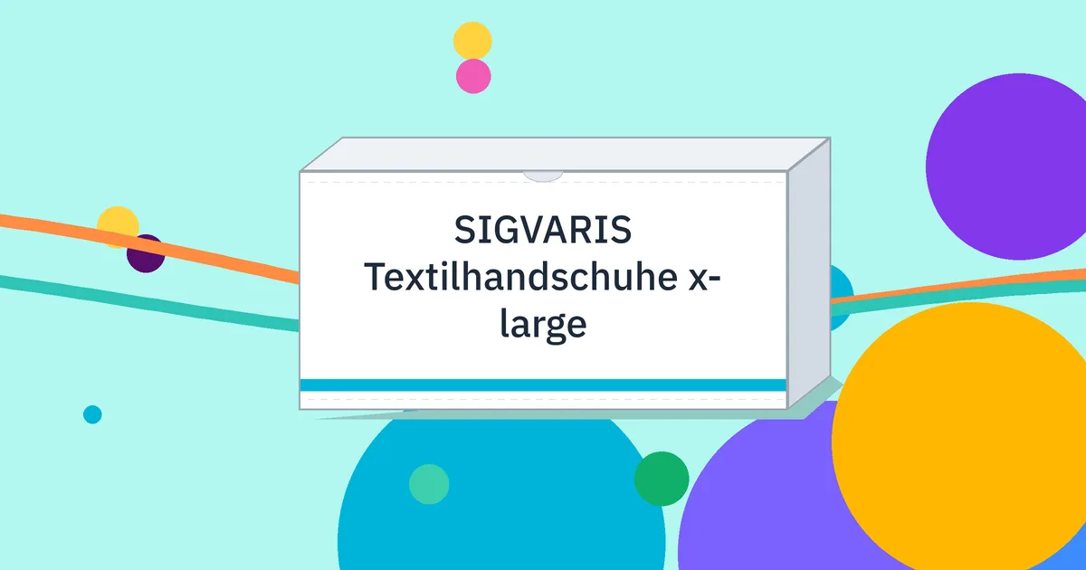 Symbolbild: Packung mit der Aufschrift SIGVARIS Textilhandschuhe x-large (PZN 12144678) – Verfügbarkeit und Bezug in Apotheken in Frankfurt am Main