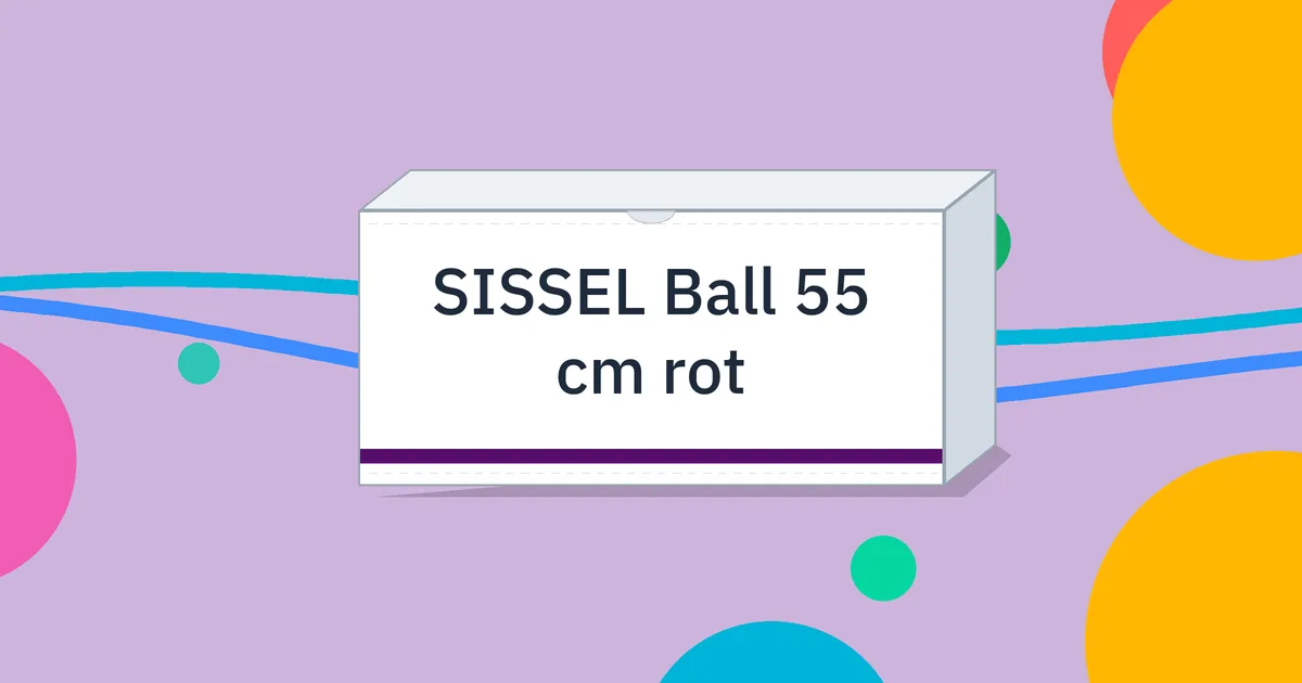Symbolbild: Packung mit der Aufschrift SISSEL Ball 55 cm rot (PZN 01428800) – Verfügbarkeit und Bezug in Apotheken in Frankfurt am Main