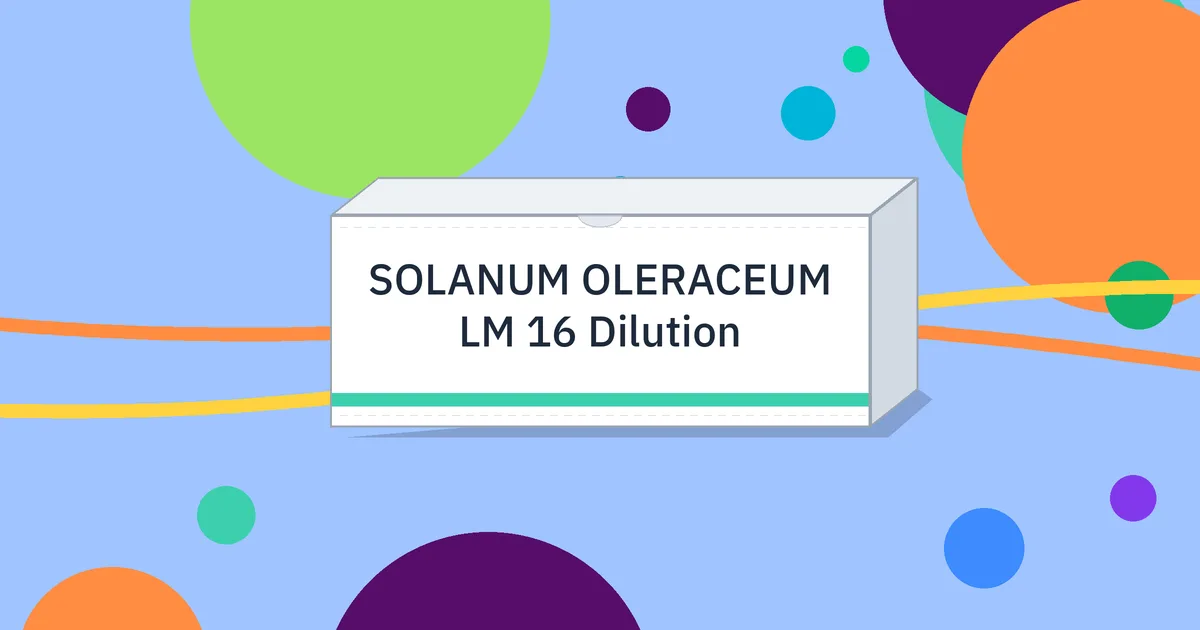 Symbolbild: Packung mit der Aufschrift SOLANUM OLERACEUM LM 16 Dilution (PZN 13193377) – Verfügbarkeit und Bezug in Apotheken in Frankfurt am Main