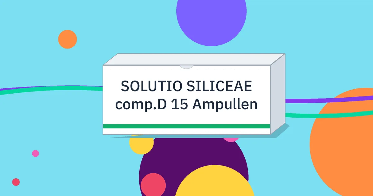 Symbolbild: Packung mit der Aufschrift SOLUTIO SILICEAE comp.D 15 Ampullen (PZN 01626405) – Verfügbarkeit und Bezug in Apotheken in Frankfurt am Main