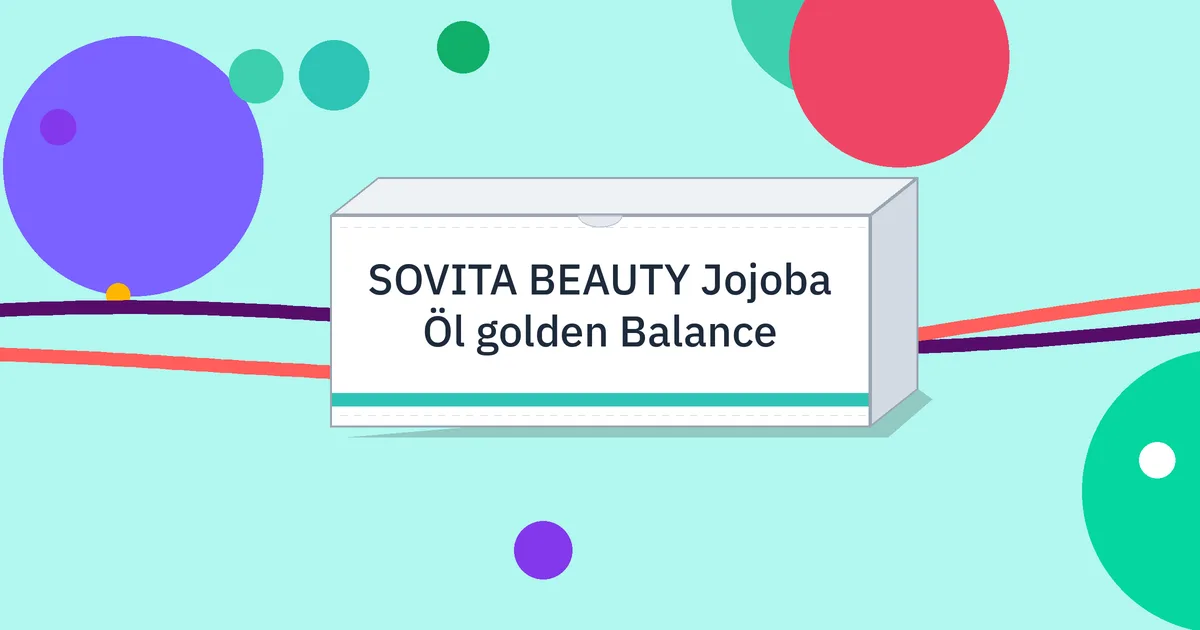 Symbolbild: Packung mit der Aufschrift SOVITA BEAUTY Jojoba Öl golden Balance (PZN 10419993) – Verfügbarkeit und Bezug in Apotheken in Frankfurt am Main
