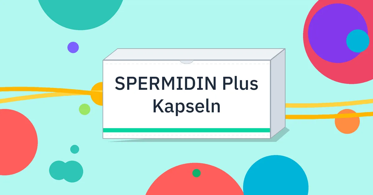 Symbolbild: Packung mit der Aufschrift SPERMIDIN Plus Kapseln (PZN 20385953) – Verfügbarkeit und Bezug in Apotheken in Frankfurt am Main