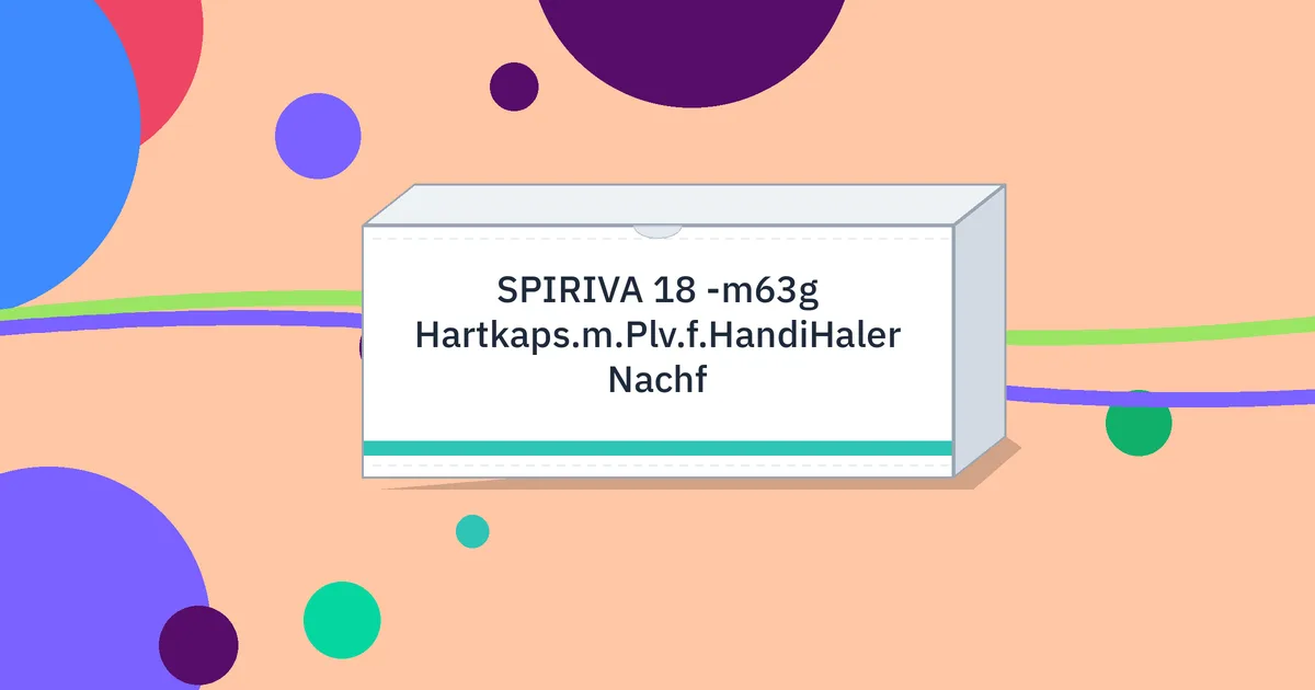 Symbolbild: Packung mit der Aufschrift SPIRIVA 18 -m63g Hartkaps.m.Plv.f.HandiHaler Nachf (PZN 12892127) – Verfügbarkeit und Bezug in Apotheken in Frankfurt am Main