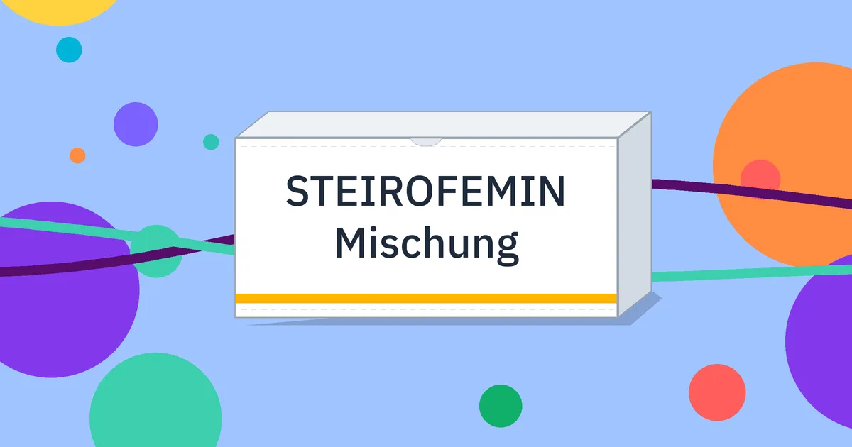 Symbolbild: Packung mit der Aufschrift STEIROFEMIN Mischung (PZN 15246563) – Verfügbarkeit und Bezug in Apotheken in Frankfurt am Main