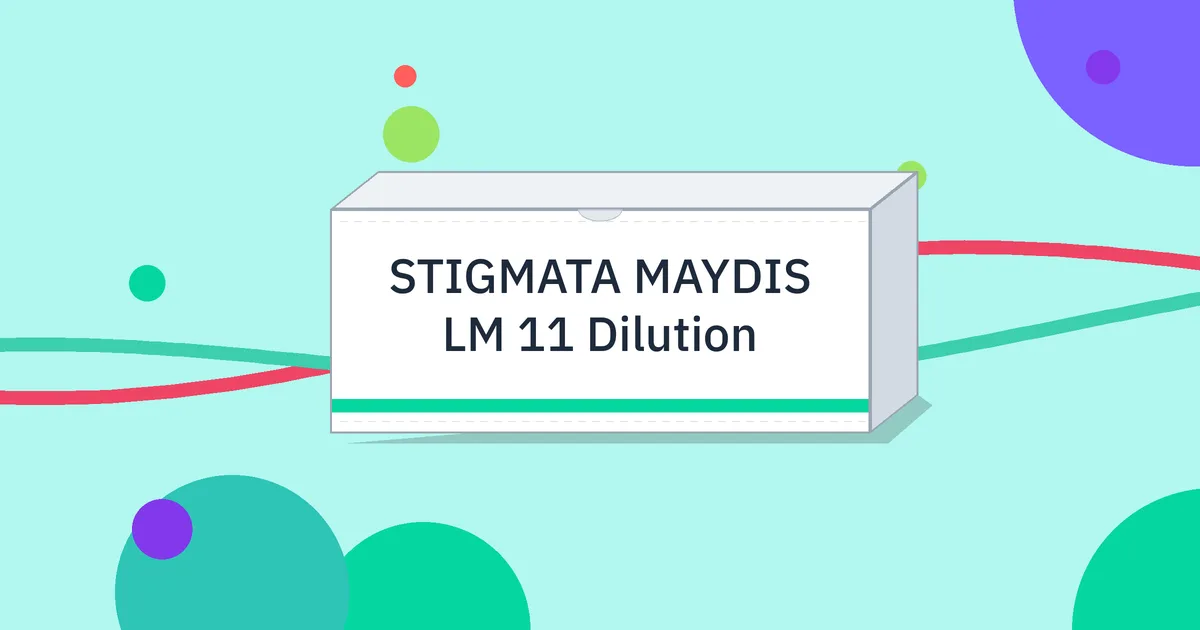 Symbolbild: Packung mit der Aufschrift STIGMATA MAYDIS LM 11 Dilution (PZN 13200870) – Verfügbarkeit und Bezug in Apotheken in Frankfurt am Main