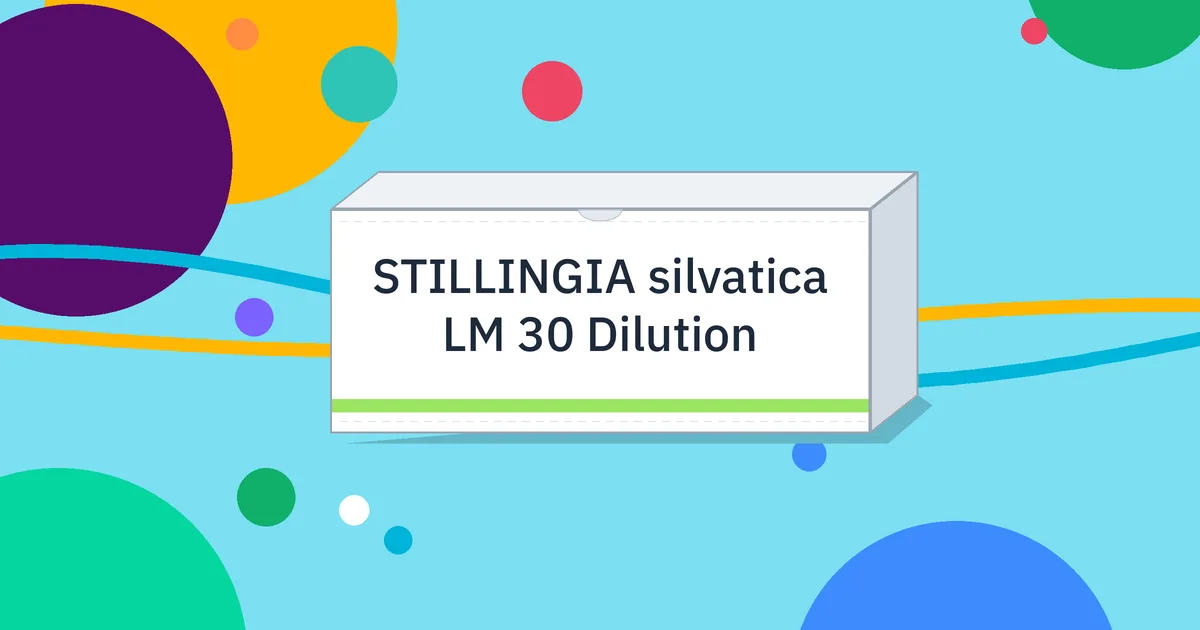 Symbolbild: Packung mit der Aufschrift STILLINGIA silvatica LM 30 Dilution (PZN 13201622) – Verfügbarkeit und Bezug in Apotheken in Frankfurt am Main