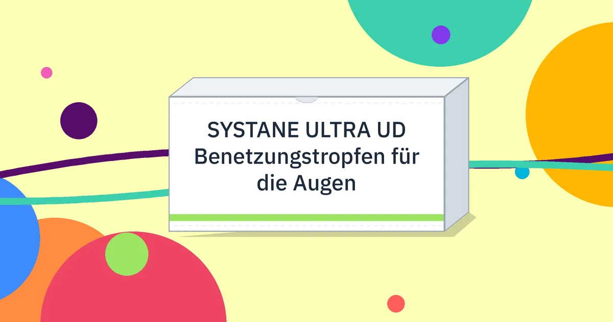 Symbolbild: Packung mit der Aufschrift SYSTANE ULTRA UD Benetzungstropfen für die Augen (PZN 05541344) – Verfügbarkeit und Bezug in Apotheken in Frankfurt am Main