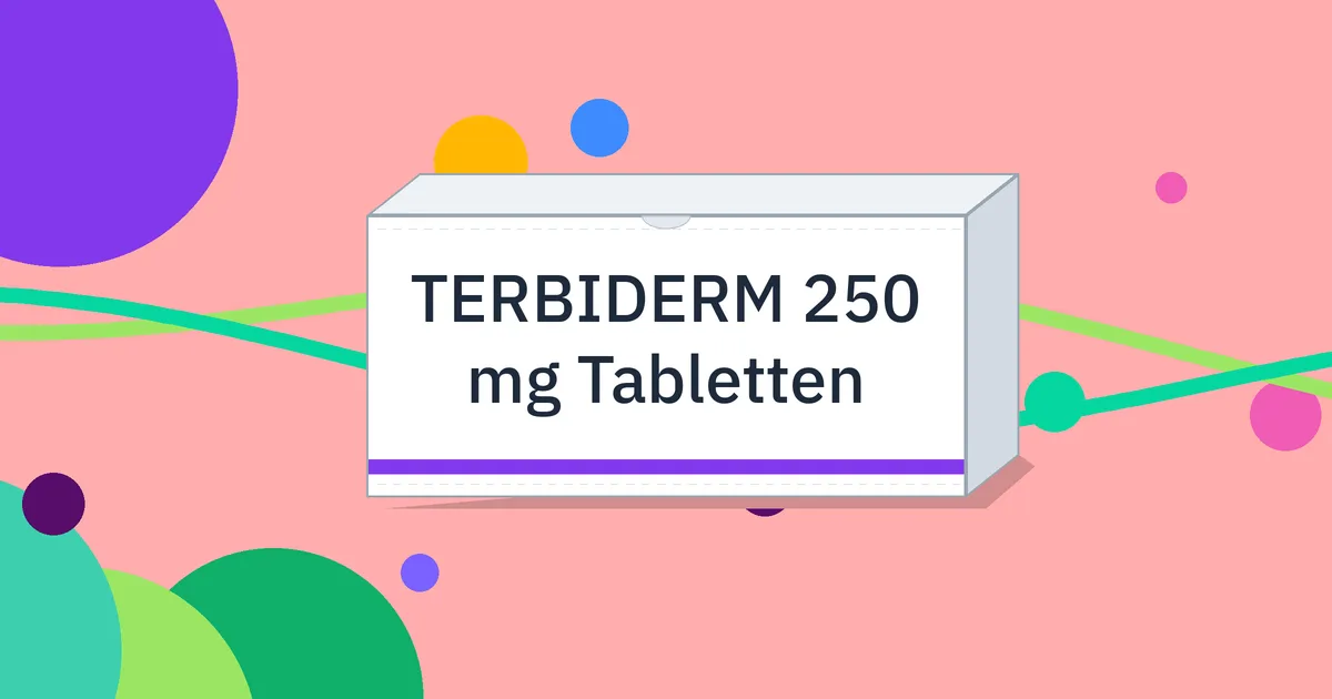 Symbolbild: Packung mit der Aufschrift TERBIDERM 250 mg Tabletten (PZN 00030604) – Verfügbarkeit und Bezug in Apotheken in Frankfurt am Main
