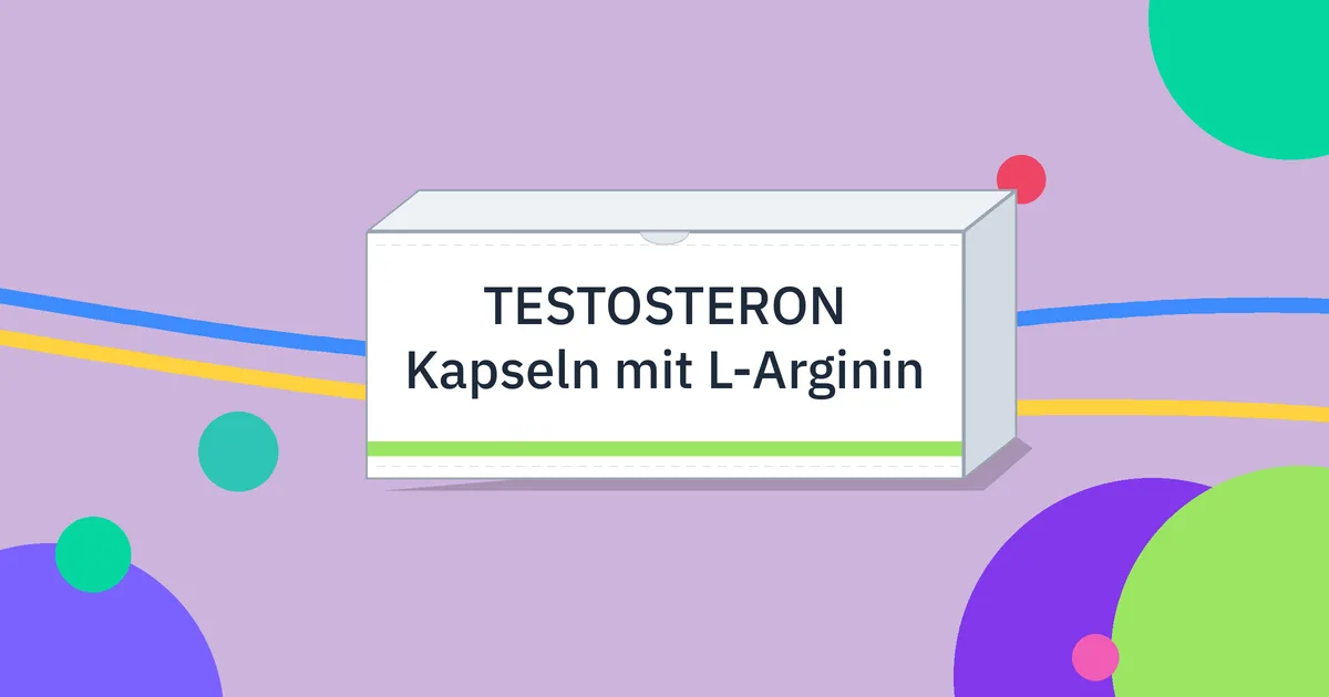 Symbolbild: Packung mit der Aufschrift TESTOSTERON Kapseln mit L-Arginin (PZN 19967816) – Verfügbarkeit und Bezug in Apotheken in Frankfurt am Main