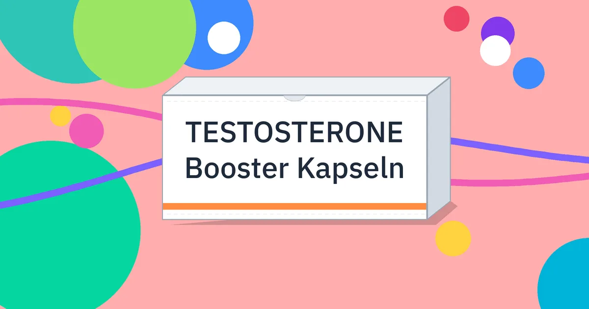 Symbolbild: Packung mit der Aufschrift TESTOSTERONE Booster Kapseln (PZN 18432645) – Verfügbarkeit und Bezug in Apotheken in Frankfurt am Main