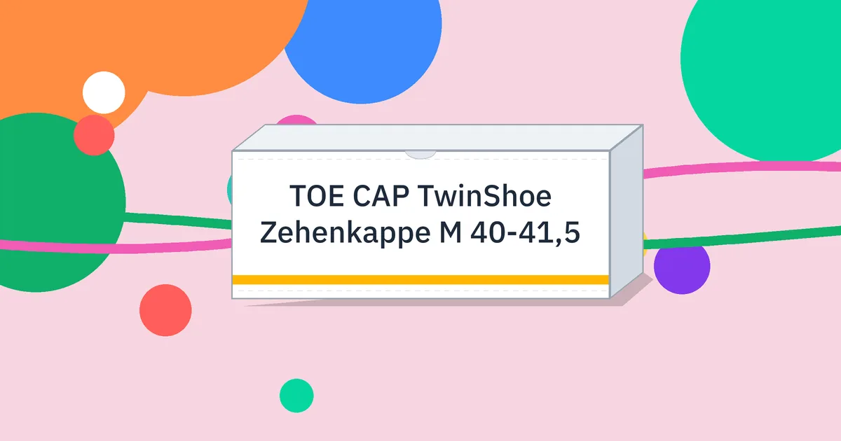 Symbolbild: Packung mit der Aufschrift TOE CAP TwinShoe Zehenkappe M 40-41,5 (PZN 16631429) – Verfügbarkeit und Bezug in Apotheken in Frankfurt am Main