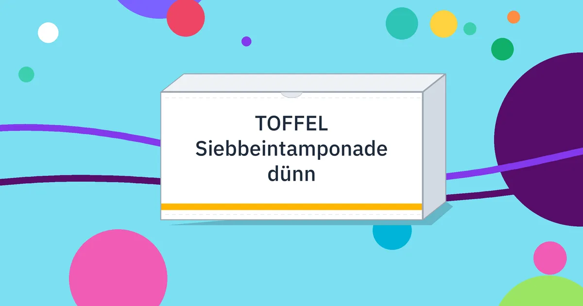 Symbolbild: Packung mit der Aufschrift TOFFEL Siebbeintamponade dünn (PZN 06592295) – Verfügbarkeit und Bezug in Apotheken in Frankfurt am Main
