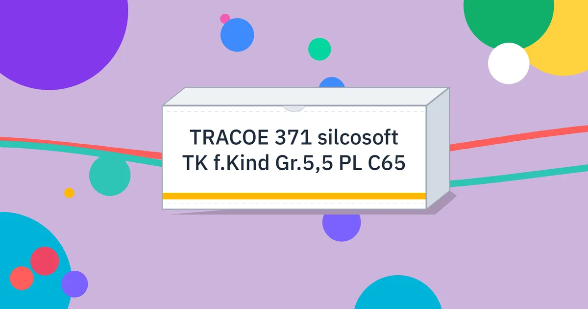 Symbolbild: Packung mit der Aufschrift TRACOE 371 silcosoft TK f.Kind Gr.5,5 PL C65 (PZN 14315782) – Verfügbarkeit und Bezug in Apotheken in Frankfurt am Main