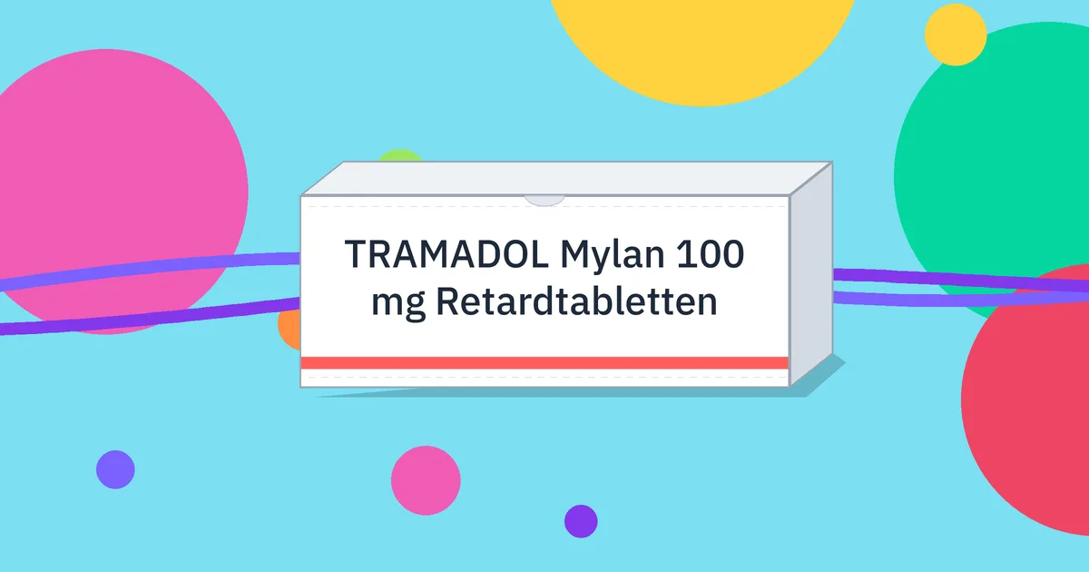 Symbolbild: Packung mit der Aufschrift TRAMADOL Mylan 100 mg Retardtabletten (PZN 12460310) – Verfügbarkeit und Bezug in Apotheken in Frankfurt am Main