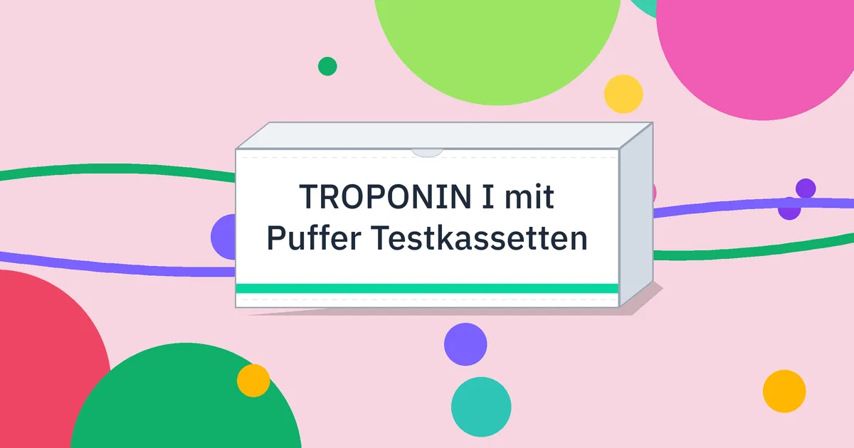 Symbolbild: Packung mit der Aufschrift TROPONIN I mit Puffer Testkassetten (PZN 04399269) – Verfügbarkeit und Bezug in Apotheken in Frankfurt am Main