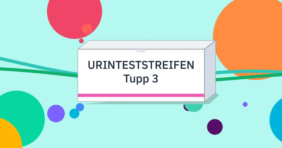 Symbolbild: Packung mit der Aufschrift URINTESTSTREIFEN Tupp 3 (PZN 08493580) – Verfügbarkeit und Bezug in Apotheken in Frankfurt am Main