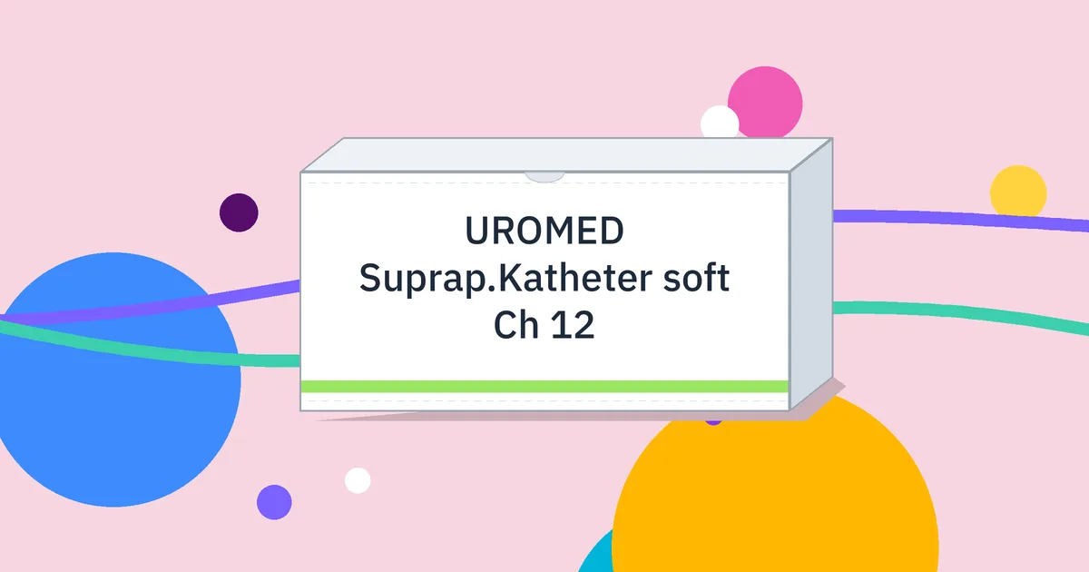 Symbolbild: Packung mit der Aufschrift UROMED Suprap.Katheter soft Ch 12 (PZN 03028269) – Verfügbarkeit und Bezug in Apotheken in Frankfurt am Main