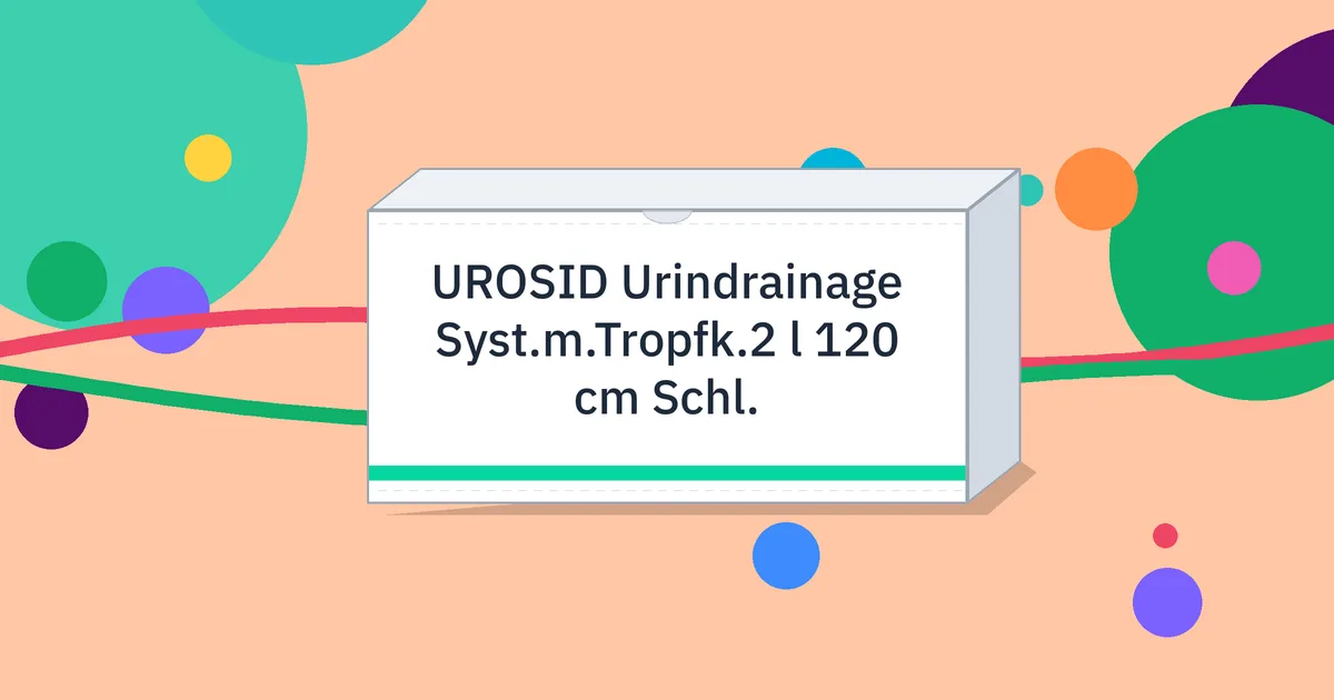Symbolbild: Packung mit der Aufschrift UROSID Urindrainage Syst.m.Tropfk.2 l 120 cm Schl. (PZN 17435340) – Verfügbarkeit und Bezug in Apotheken in Frankfurt am Main