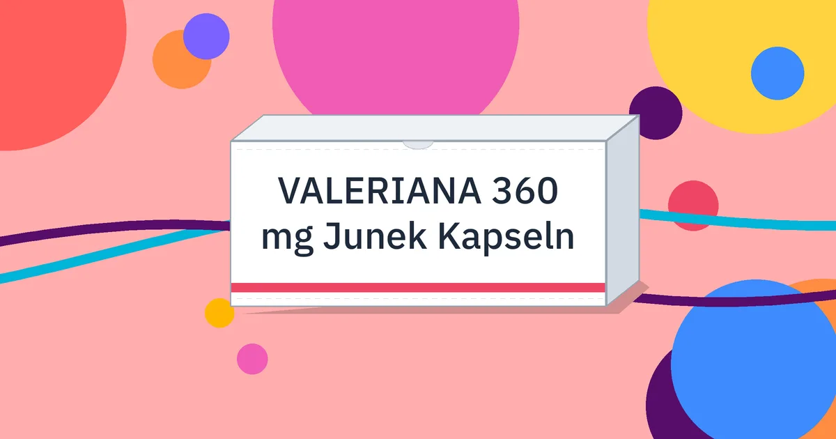 Symbolbild: Packung mit der Aufschrift VALERIANA 360 mg Junek Kapseln (PZN 10336853) – Verfügbarkeit und Bezug in Apotheken in Frankfurt am Main