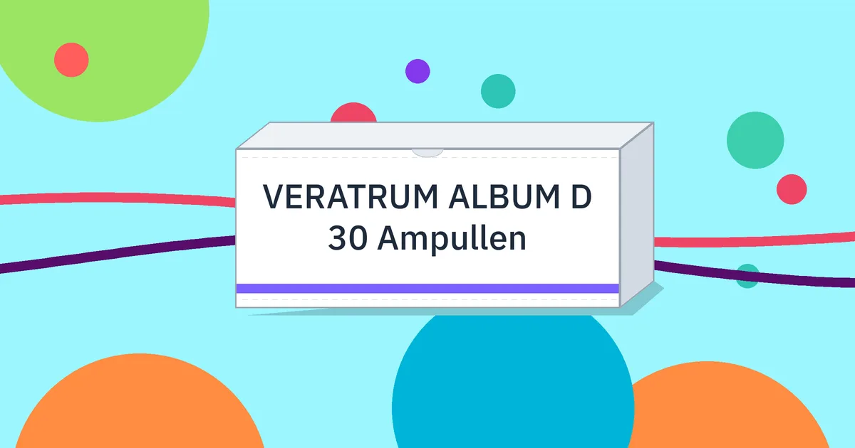 Symbolbild: Packung mit der Aufschrift VERATRUM ALBUM D 30 Ampullen (PZN 11708802) – Verfügbarkeit und Bezug in Apotheken in Frankfurt am Main