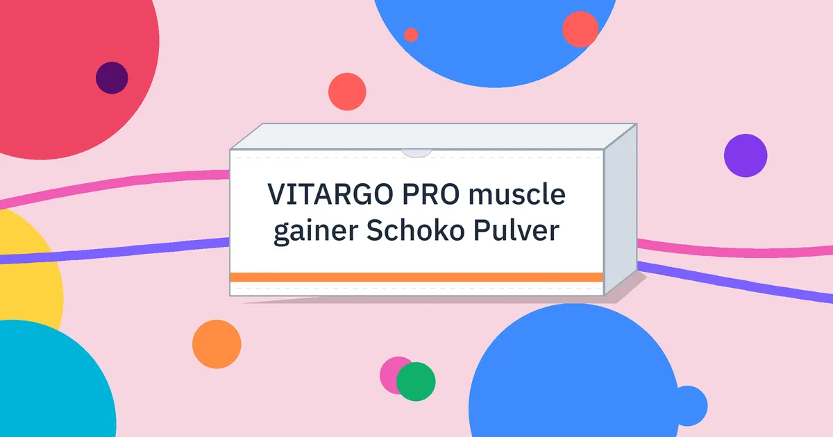 Symbolbild: Packung mit der Aufschrift VITARGO PRO muscle gainer Schoko Pulver (PZN 11178623) – Verfügbarkeit und Bezug in Apotheken in Frankfurt am Main
