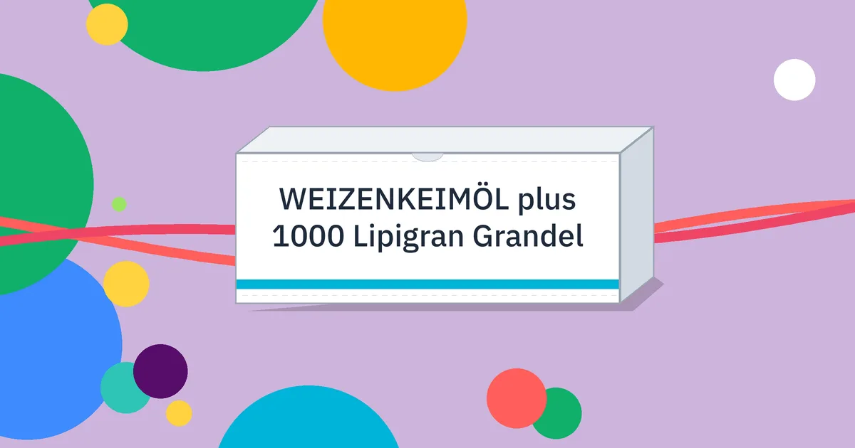 Symbolbild: Packung mit der Aufschrift WEIZENKEIMÖL plus 1000 Lipigran Grandel (PZN 01798690) – Verfügbarkeit und Bezug in Apotheken in Frankfurt am Main