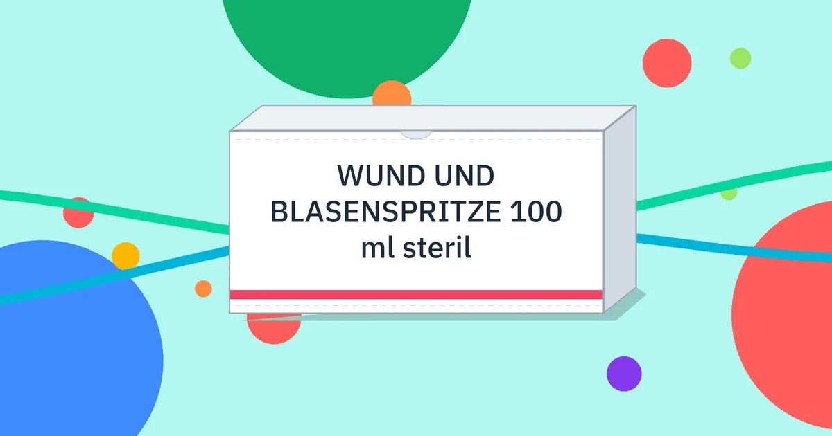Symbolbild: Packung mit der Aufschrift WUND UND BLASENSPRITZE 100 ml steril (PZN 02740741) – Verfügbarkeit und Bezug in Apotheken in Frankfurt am Main