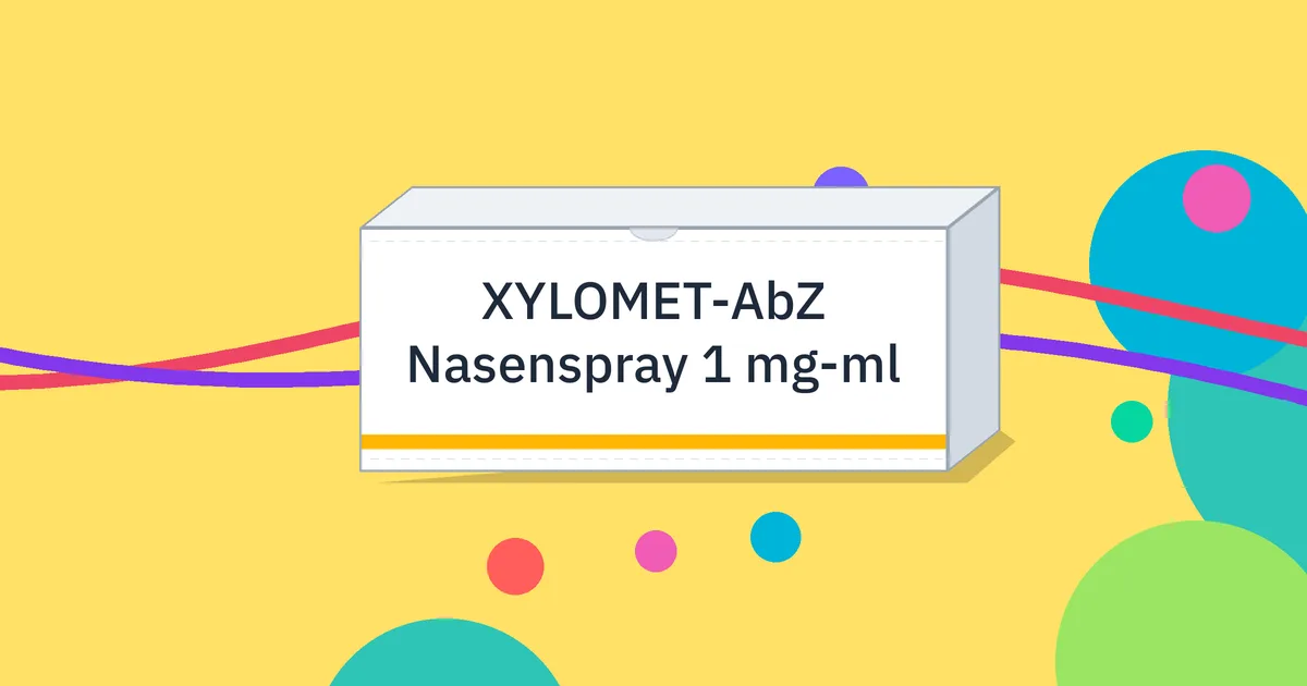 Symbolbild: Packung mit der Aufschrift XYLOMET-AbZ Nasenspray 1 mg-ml (PZN 10736392) – Verfügbarkeit und Bezug in Apotheken in Frankfurt am Main