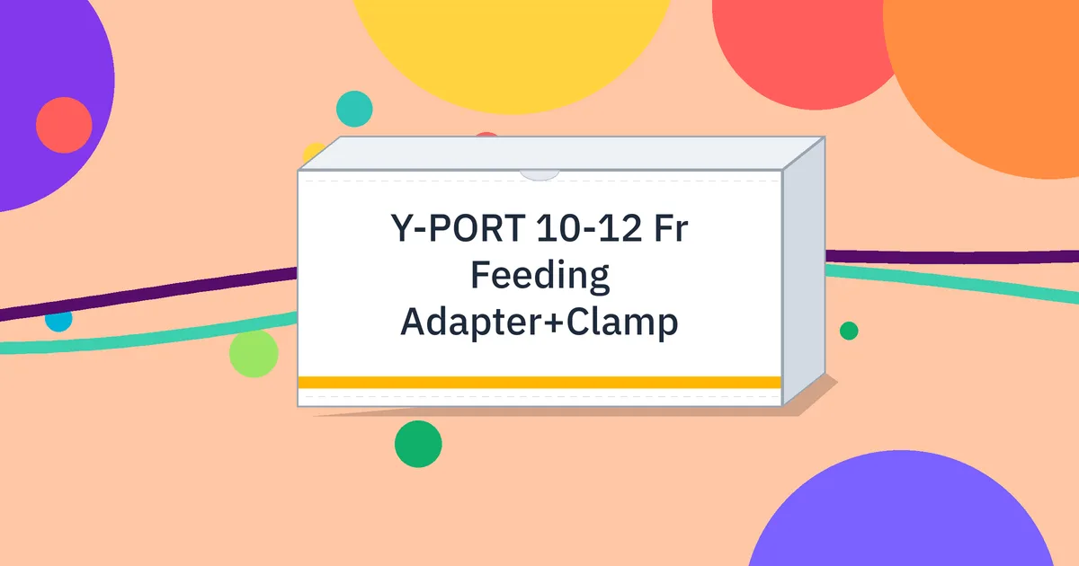 Symbolbild: Packung mit der Aufschrift Y-PORT 10-12 Fr Feeding Adapter+Clamp (PZN 20305167) – Verfügbarkeit und Bezug in Apotheken in Frankfurt am Main