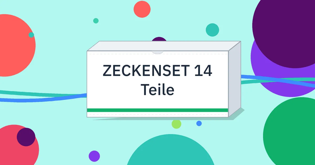 Symbolbild: Packung mit der Aufschrift ZECKENSET 14 Teile (PZN 01114102) – Verfügbarkeit und Bezug in Apotheken in Frankfurt am Main