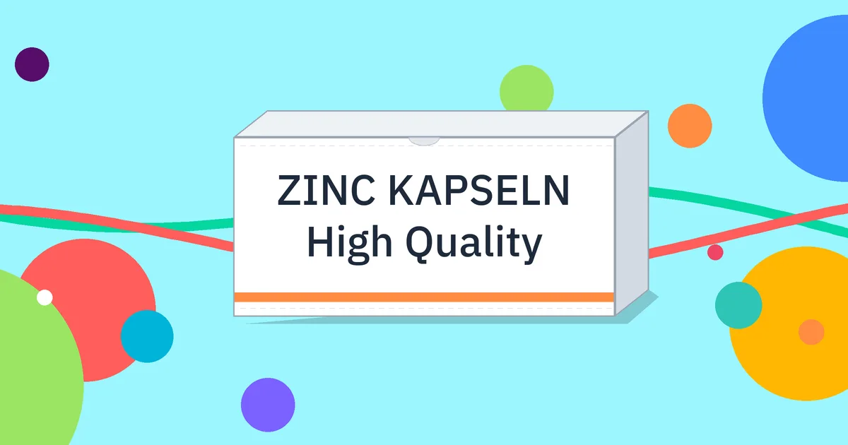 Symbolbild: Packung mit der Aufschrift ZINC KAPSELN High Quality (PZN 02235405) – Verfügbarkeit und Bezug in Apotheken in Frankfurt am Main