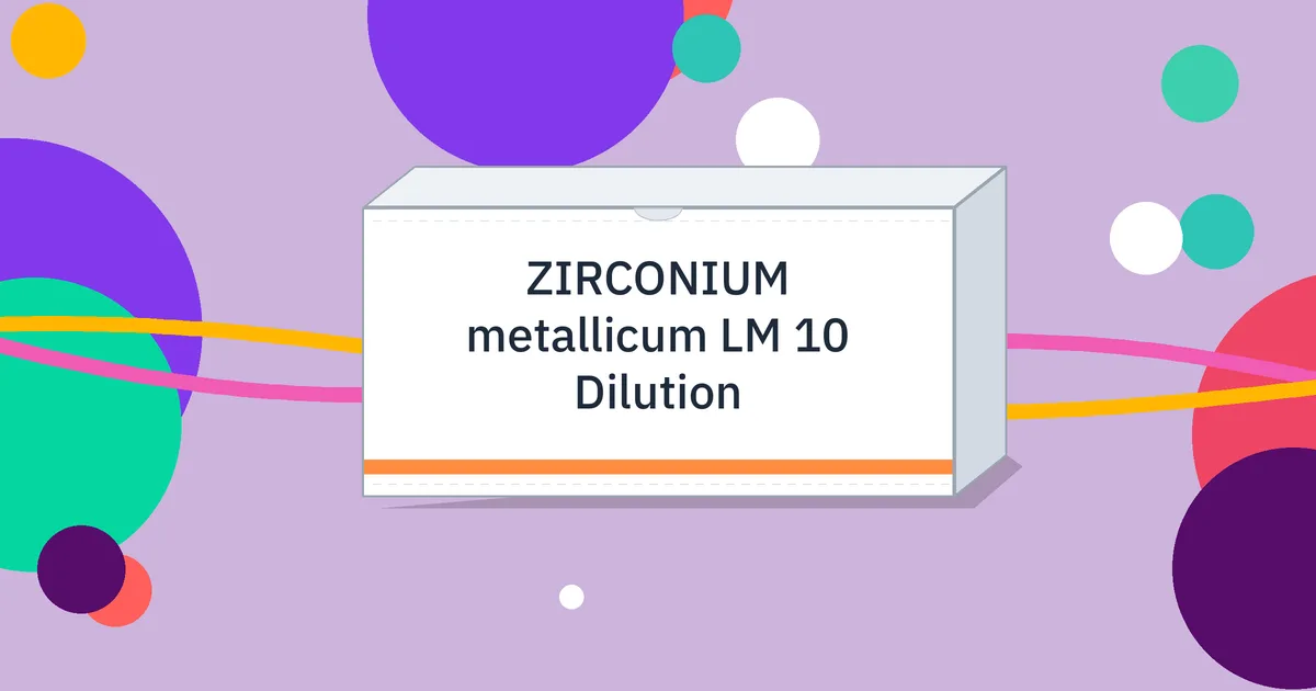 Symbolbild: Packung mit der Aufschrift ZIRCONIUM metallicum LM 10 Dilution (PZN 13302607) – Verfügbarkeit und Bezug in Apotheken in Frankfurt am Main