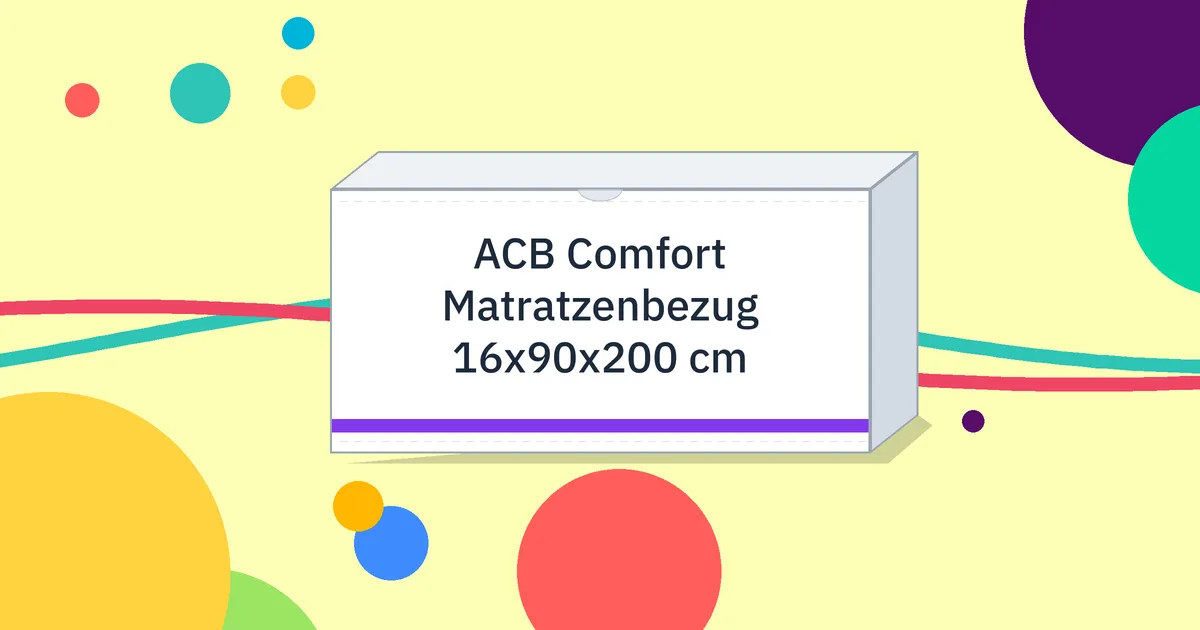 Symbolbild: Packung mit der Aufschrift ACB Comfort Matratzenbezug 16x90x200 cm (PZN 04117360) – Verfügbarkeit und Bezug in Apotheken in Frankfurt am Main