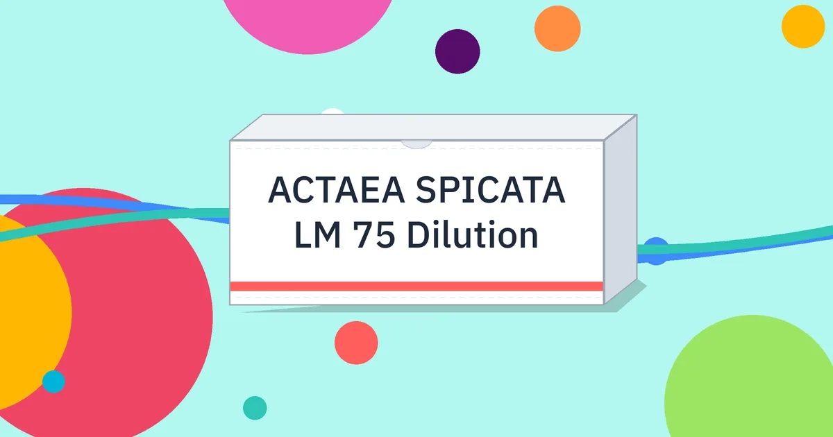 Symbolbild: Packung mit der Aufschrift ACTAEA SPICATA LM 75 Dilution (PZN 13294049) – Verfügbarkeit und Bezug in Apotheken in Frankfurt am Main