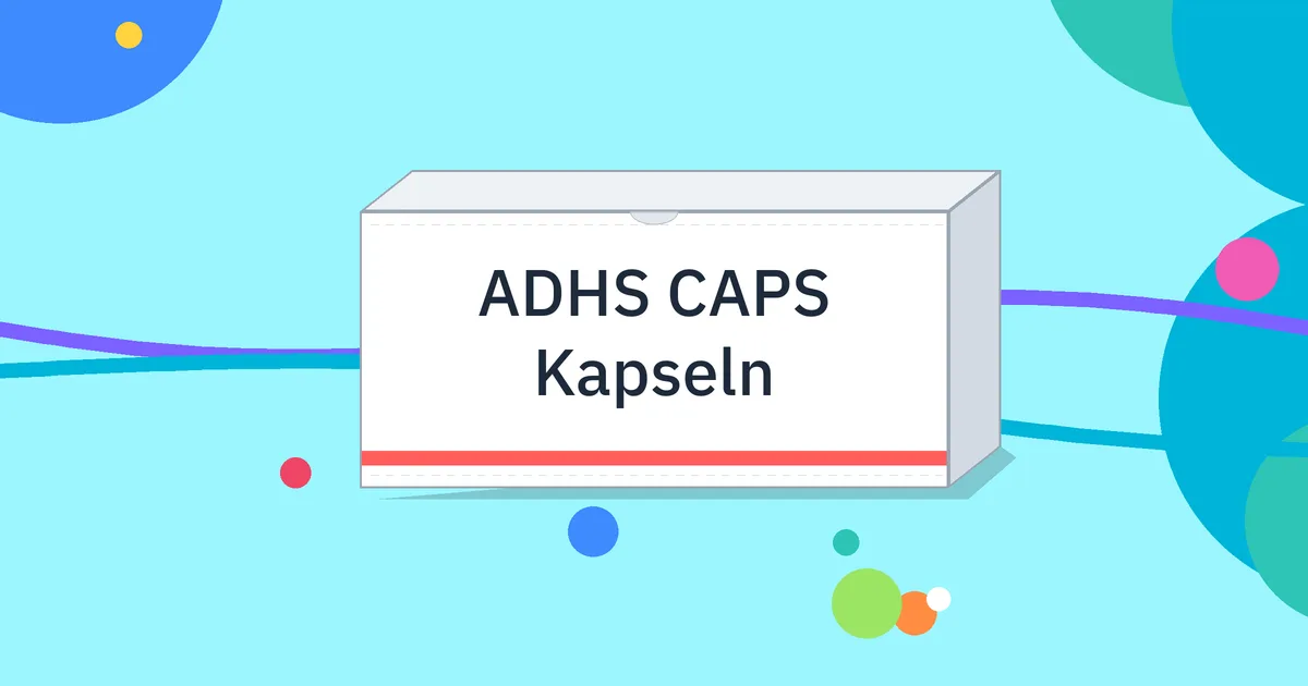 Symbolbild: Packung mit der Aufschrift ADHS CAPS Kapseln (PZN 04047607) – Verfügbarkeit und Bezug in Apotheken in Frankfurt am Main